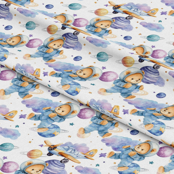 Blue Teddy Bear Baby Boy Pattern 4 Quilting Cotton Fabric ...