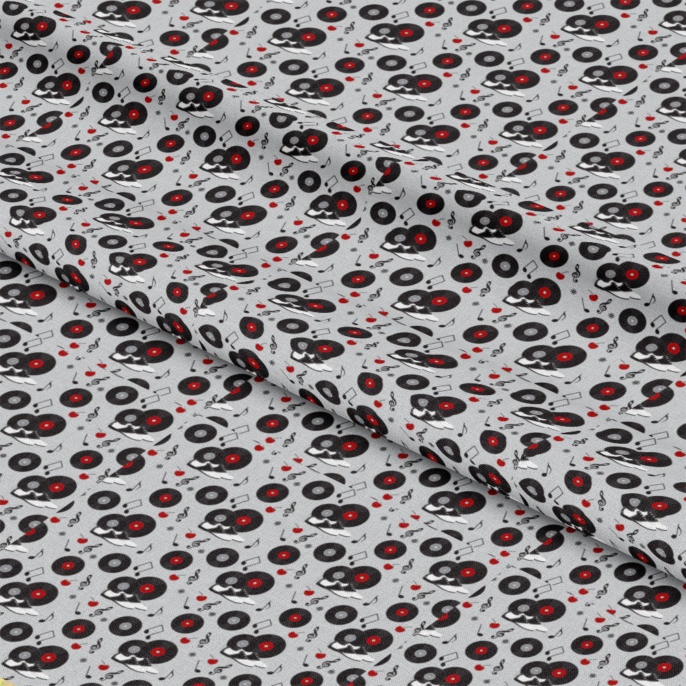 50s Black and Red Diner Pattern 15 Quilting Cotton Fabric ...