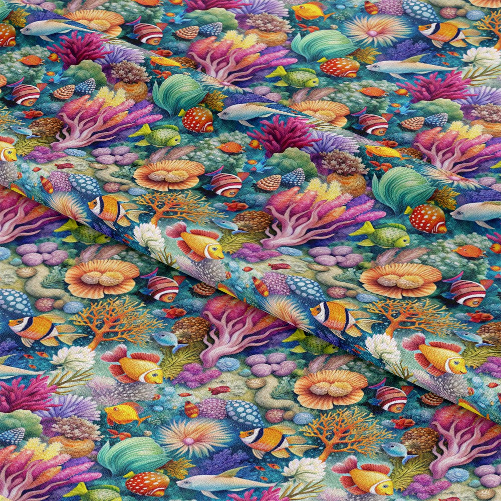 Magical Sea Pattern 22 Quilting Cotton Fabric – FabricMegaStore.com