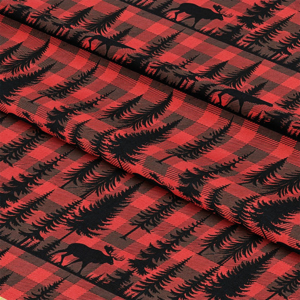 Classic Red and Black Buffalo Plaid Pattern 2 Quilting Cotton Fabric ...
