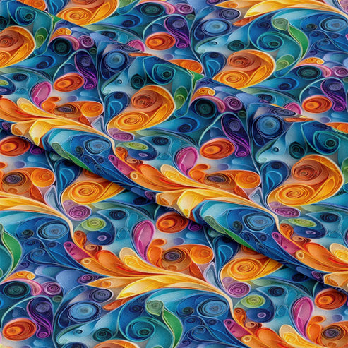 Abstract Paper Quilling Pattern 1 Quilting Cotton Fabric ...