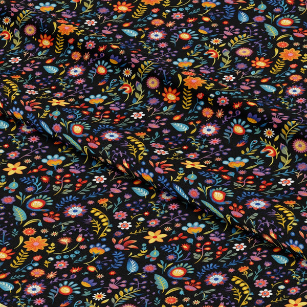 Mexican Floral Fiesta Pattern 1 Quilting Cotton Fabric ...