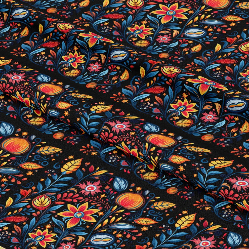 Mexican Floral Fiesta Pattern 4 Quilting Cotton Fabric ...