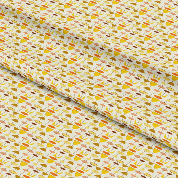 Mid-Century Modern Red and Orange Pattern 6 Quilting Cotton Fabric ...