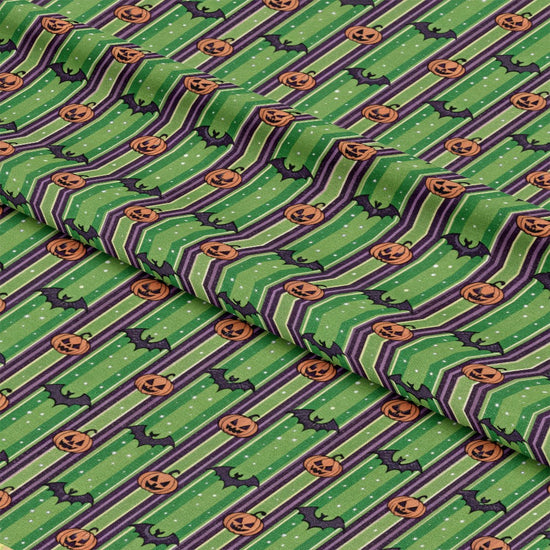 Halloween Gingham and Stripes Pattern 6 Quilting Cotton Fabric ...