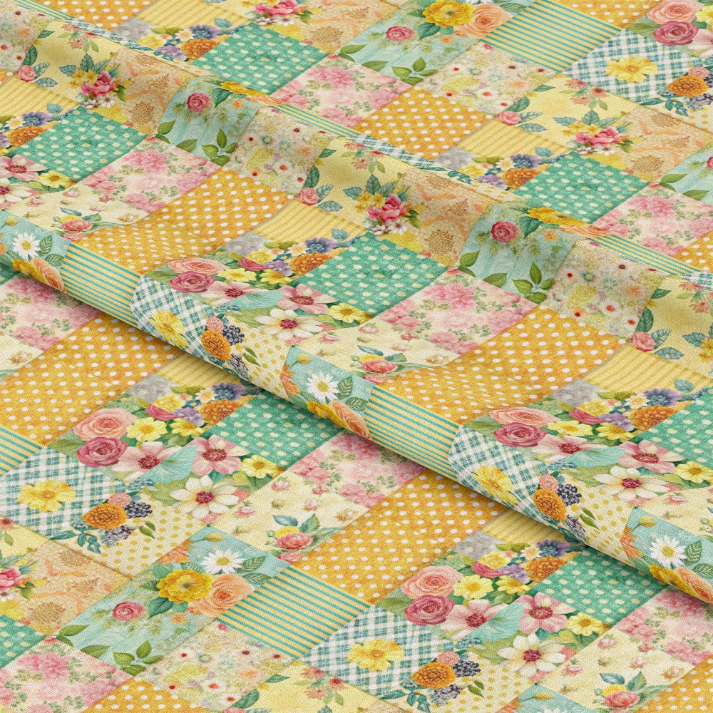Spring Patchwork Pattern 29 Quilting Cotton Fabric – FabricMegaStore.com