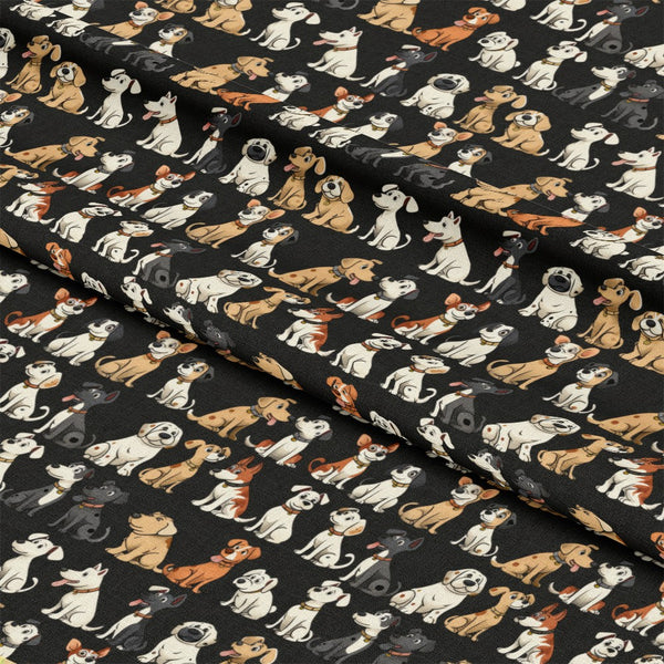 Cartoon Mixed Dogs Pattern 1 Quilting Cotton Fabric – FabricMegaStore.com