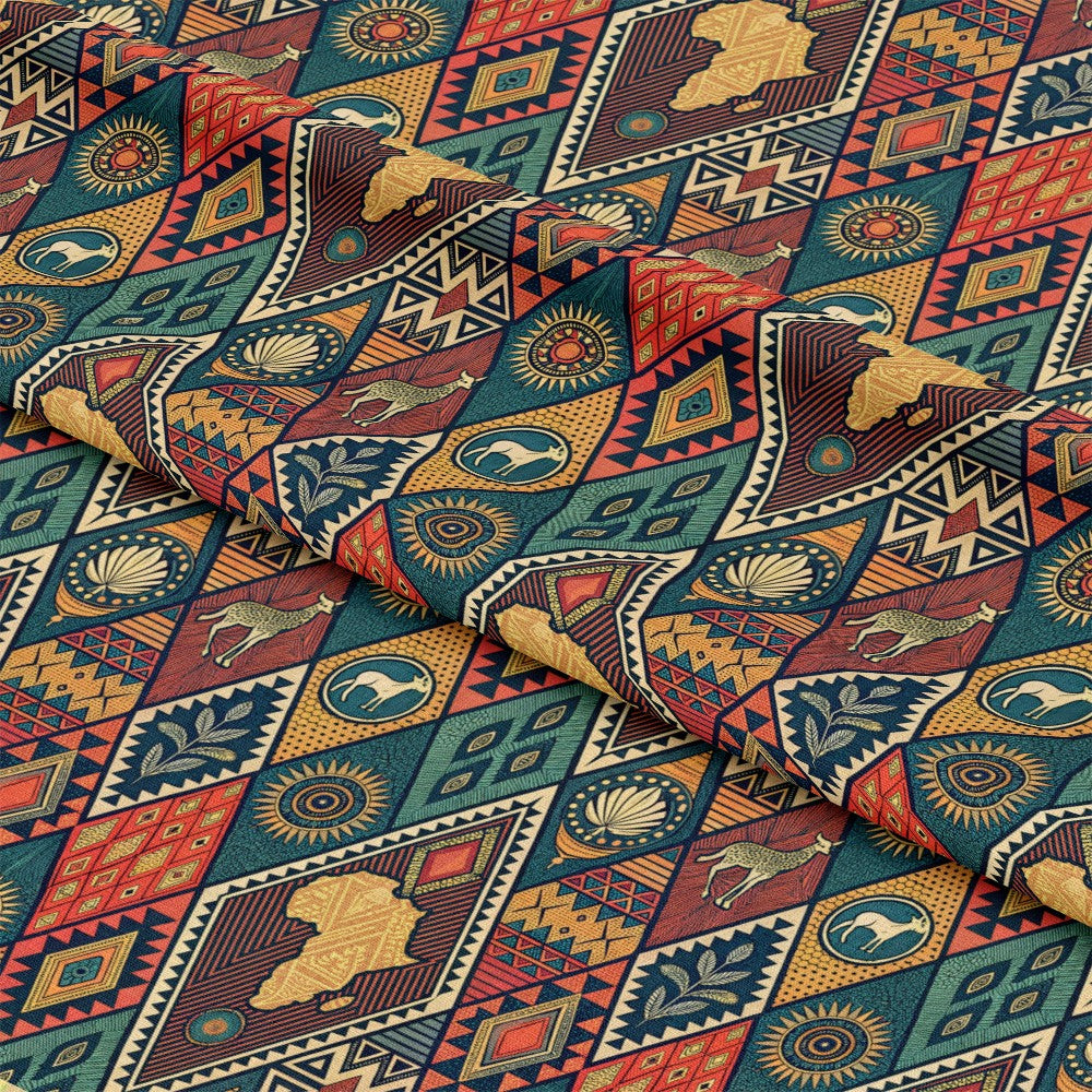 African Tribal Pattern 6 Quilting Cotton Fabric – FabricMegaStore.com