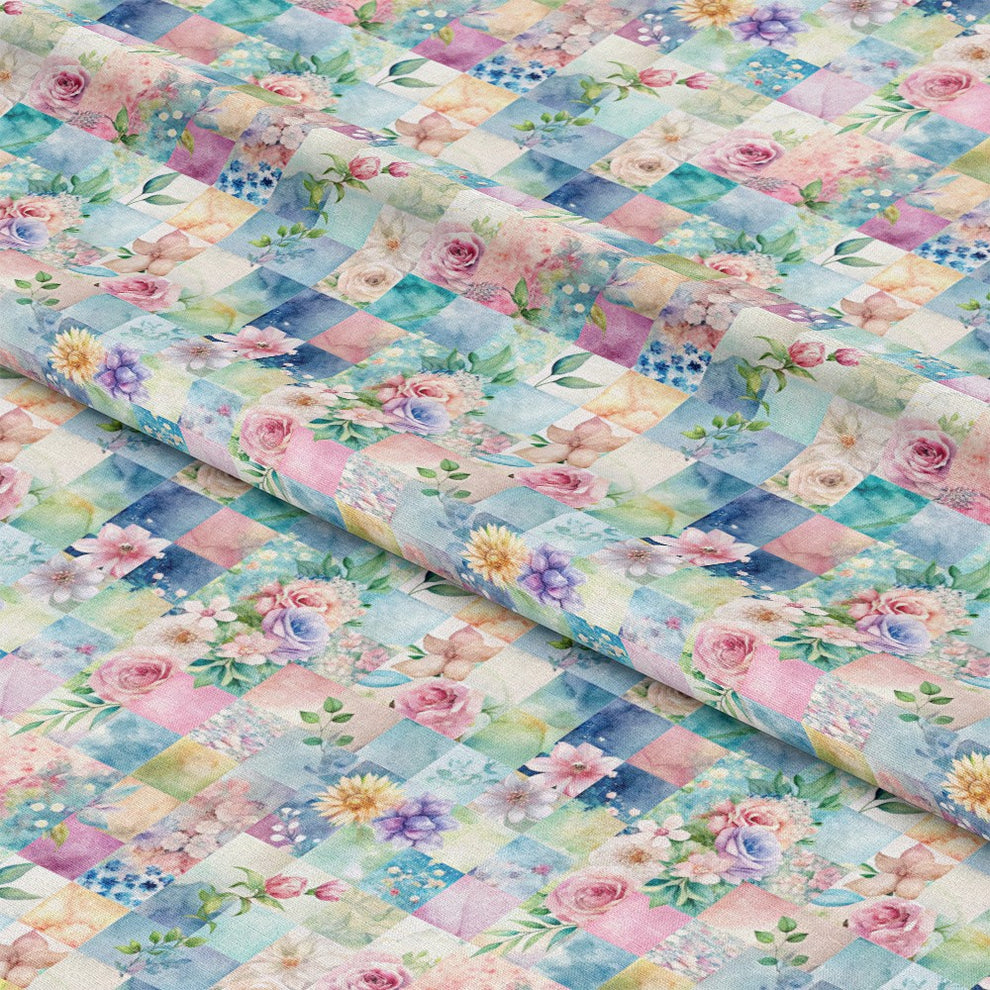 Spring Patchwork Pattern 23 Quilting Cotton Fabric – FabricMegaStore.com